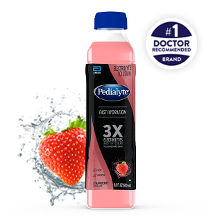 Pedialyte® Half Liter Electrolyte Drink Strawberry Flavor